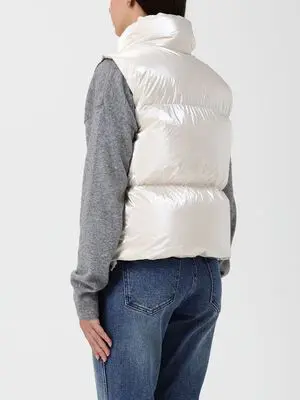 K-WAY Thille Thermo Pearly Zip-up Puffed Gilet - White