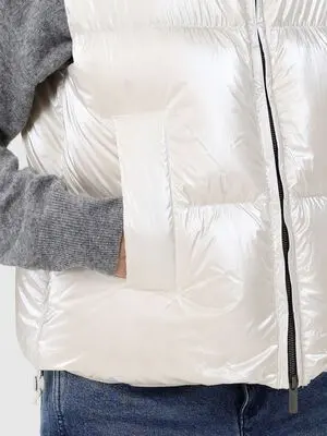 K-WAY Thille Thermo Pearly Zip-up Puffed Gilet - White