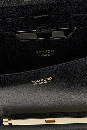 TOM FORD Logo Buckled Shoulder Bag - Black
