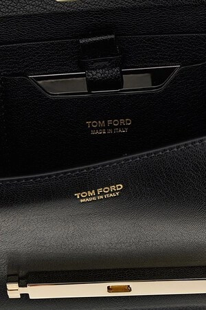 TOM FORD Logo Buckled Shoulder Bag - Black