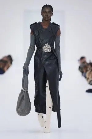 Acne Studios Sleeveless Double-breasted Leather Coat