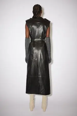 Acne Studios Sleeveless Double-breasted Leather Coat