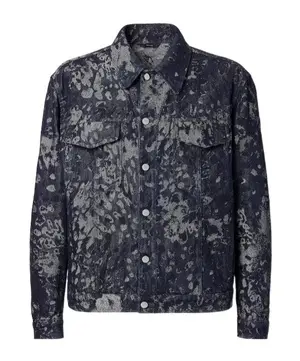 Fendi Falena Drops Jacquard Denim Oversize Jacket