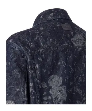 Fendi Falena Drops Jacquard Denim Oversize Jacket