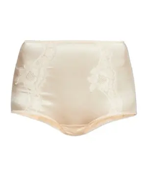 Dolce & Gabbana Dolce Gabbana High Waisted Satin Briefs - Beige