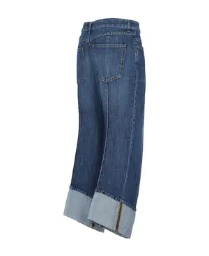 Bottega Veneta Regular Fit Cropped Jeans - Blue