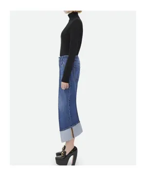 Bottega Veneta Regular Fit Cropped Jeans - Blue