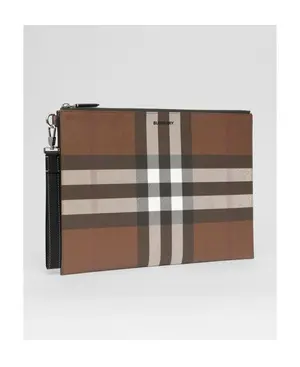 Burberry Check Pouch With Strap