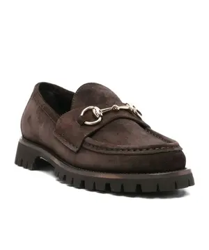 Gucci Horsebit Detailed Slip-on Loafers - Black