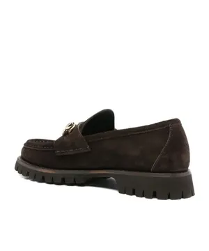 Gucci Horsebit Detailed Slip-on Loafers - Black