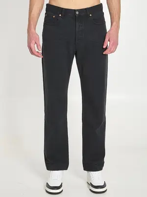 Saint Laurent Loose-fit Straight-leg Jeans - Old Black