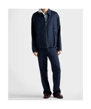 Prada Cotton Blouson Jacket - Blue