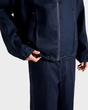 Prada Cotton Blouson Jacket - Blue