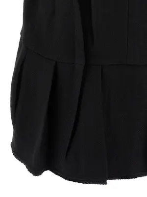 Prada Bow-detailed Pleated Mini Dress