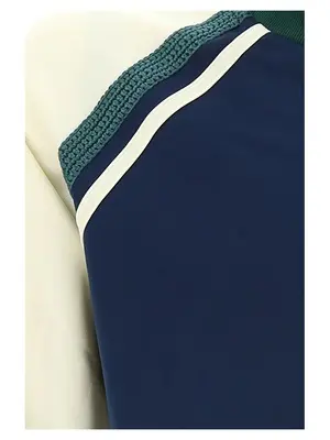WALES BONNER Striped-trim Zipped Sweatshirt