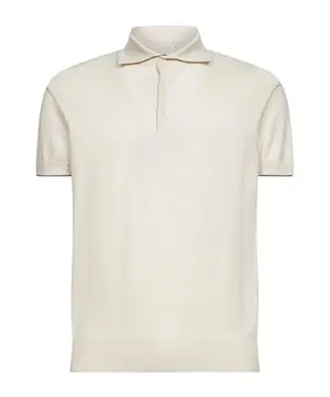 Brunello Cucinelli Short-sleeved Buttoned Polo Shirt - White