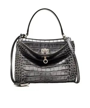 Balenciaga Rodeo Embossed Metallized Handbag