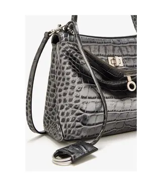Balenciaga Rodeo Embossed Metallized Handbag
