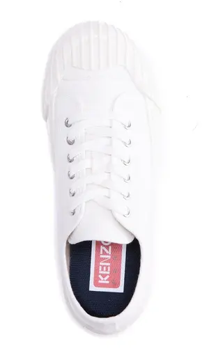 Kenzo Running Tiger" Lace-up Sneakers - White