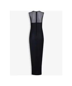 Alaïa Knit Molded Bodycon Maxi Dress - Black