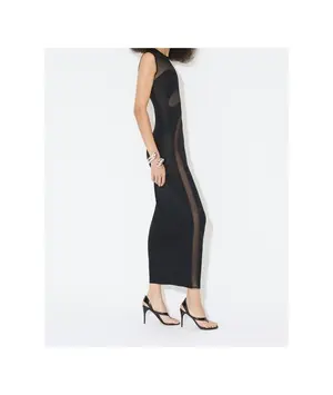 Alaïa Knit Molded Bodycon Maxi Dress - Black