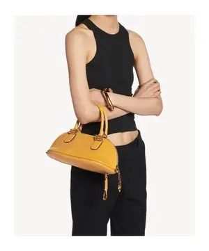 Balenciaga Bolero Mini Bowling Bag - Orange