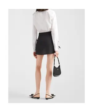 Prada Embellished Logo Skirt