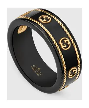 Gucci Icon Ring With Interlocking G Motif