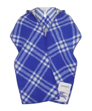 Burberry Hood Equestrian Knight Checked Scarf - No
