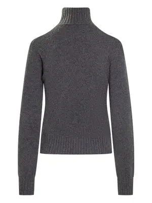 Ami Long-sleeved High-neck Sweater - Black