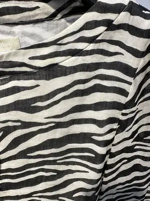 Max Mara Zebra Print Long-sleeve Top With Side Slits