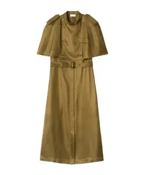 Burberry Belted Trench Dress With Capelet