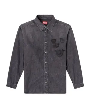 DIESEL® D-simply-s15 Appliqué Denim Shirt