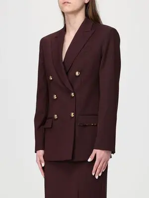 Elisabetta Franchi Double-breasted Peak Lapel Jacket - Black