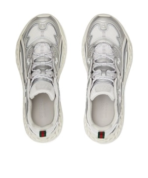 Gucci Bi-material Sole Trainers With 3d Effect Interlocking G - Gray/white