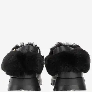 Stella McCartney Trace Faux Fur Trimmed Clogs