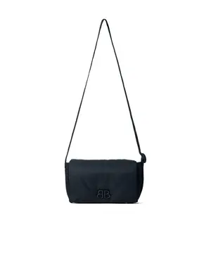 Balenciaga Small Monaco Flap Shoulder Bag - Black