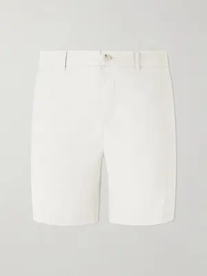 Onia Straight-leg Linen-blend Shorts - White