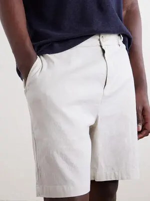 Onia Straight-leg Linen-blend Shorts