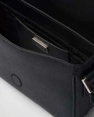 Prada Saffiano Triangle Logo Shoulder Bag