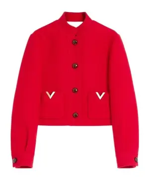 Valentino Garavani Drill Double Caban Pea Coat