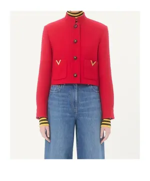 Valentino Garavani Drill Double Caban Pea Coat