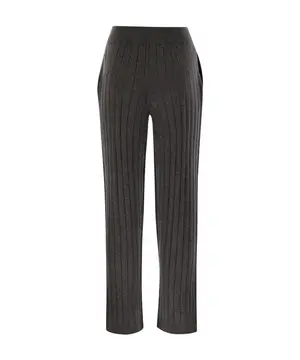 Brunello Cucinelli Ribbed Knit Trousers With Elasticated Waistband