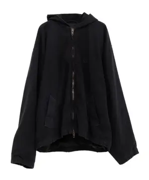 Balenciaga Logo Motif Zip-up Hoodie