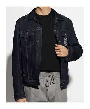 Dolce & Gabbana Heraldic Patch Denim Jacket
