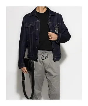 Dolce & Gabbana Heraldic Patch Denim Jacket