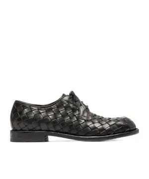 Officine Creative Leather Derby With Braided Detailing