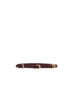 Etro Leather Triple Buckle Belt - Red