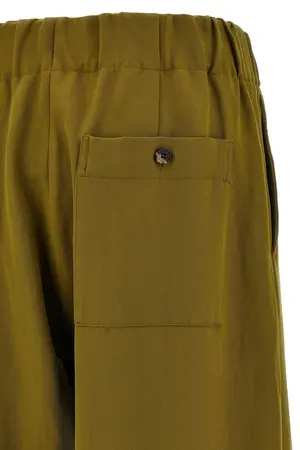 Dries Van Noten Pila Wool Blend Pleated Trousers - Green