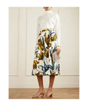 Erdem Floral Print Midi Skirt - No